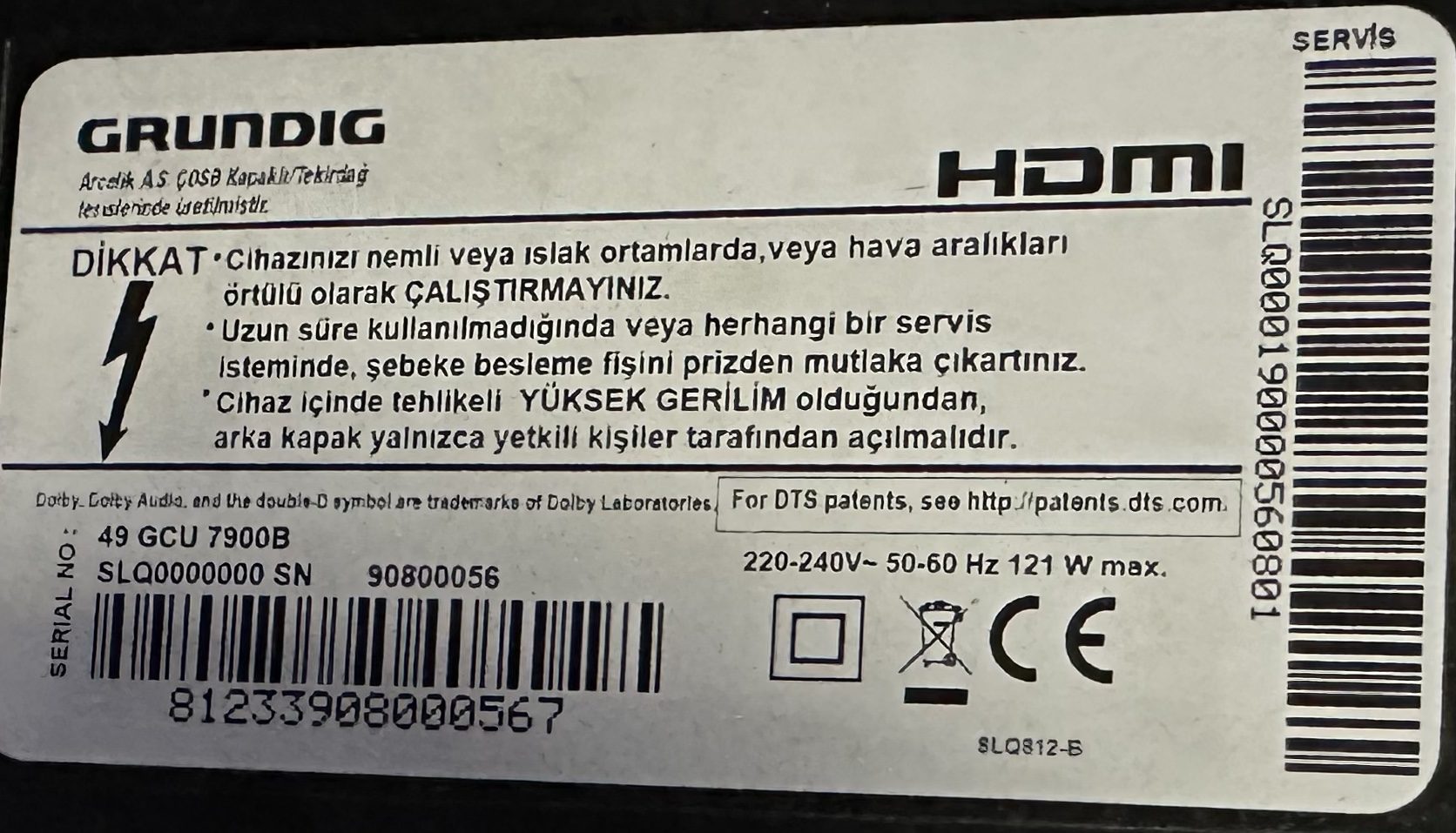 Arcelik_49_Clarity_3X5+3X4_1313FCA_R_5S1P REV.V5-B WCE60601-AB GRUNDIG ...