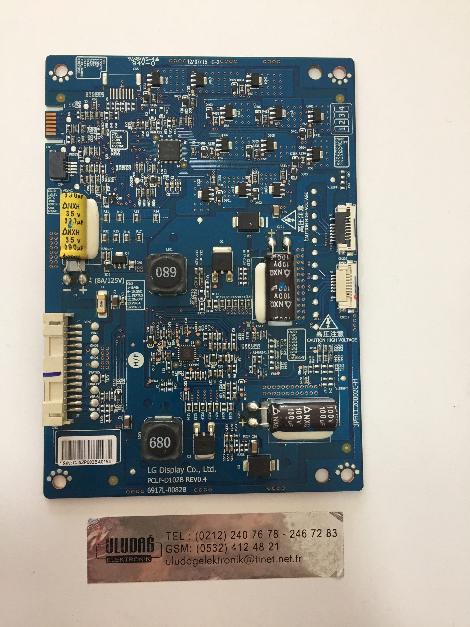 6917L-0082B PCLF-D102B REV0.4 PANASONIC TX-L42ET5E İNVERTÖR BOARD ...